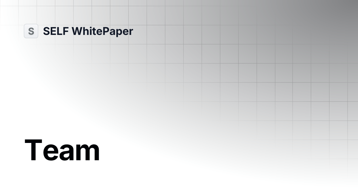 Team | SELF WhitePaper